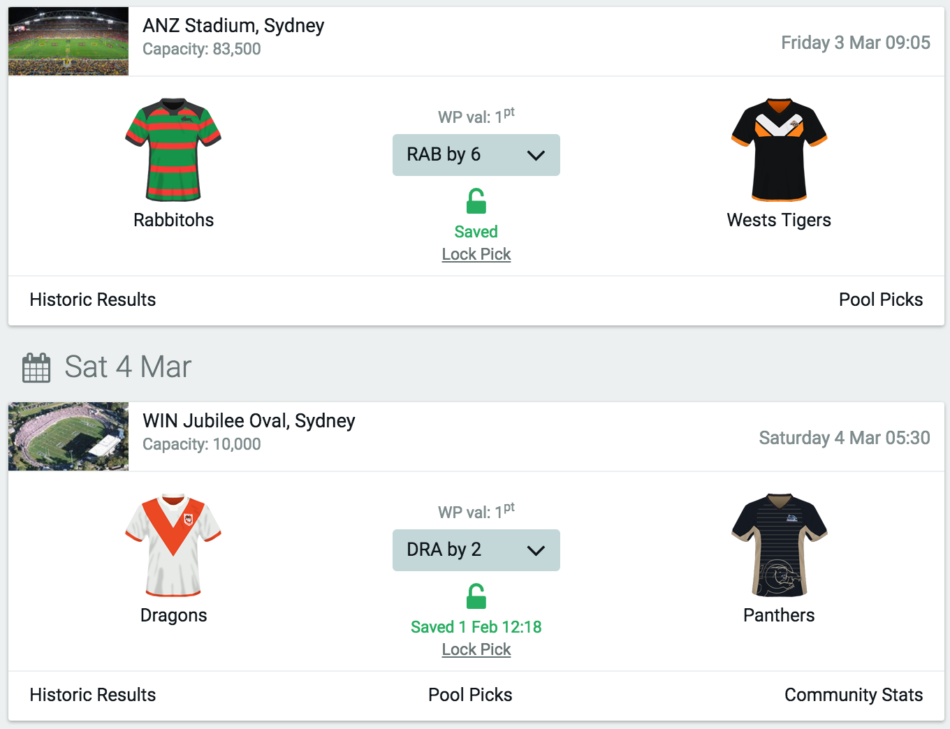 Superbru - NRL tipping - free